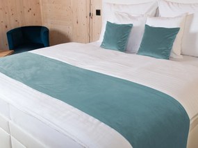 Biante Sametový přehoz/běhoun na postel Velvet Premium SVP-011 Světle šedomodrý 60x260 cm