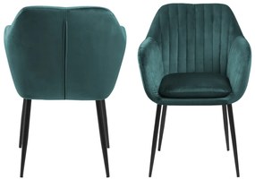 Designové židle Nashira lahvově zelená kovová