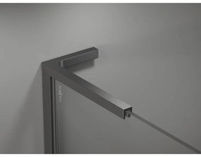 Mexen, Mexen Kioto-X L sprchová stěna 110 x 200 cm, průhledná 10 mm, pistolový kov - 800-110-107-95-00-X