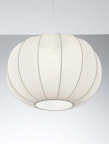Matně bílé látkové závěsné svítidlo ø 50 cm Delina – Nova Luce