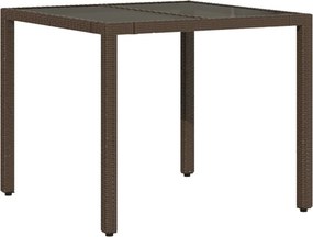 3dílný bistro set s poduškami hnědý polyratan 3276767