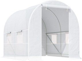 Fóliový skleník Outsunny Fóliový skleník Fóliový skleník pro rostliny 245x200x200 cm | Aosom
