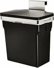 Simplehuman Vestavný odpadkový koš  – 10 l / chromovaná ocel/ plastový