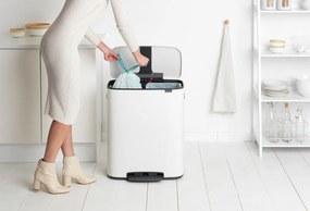 Brabantia BO pedálový koš 2x30L bílá