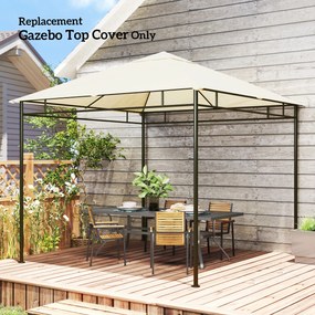 Outsunny Náhradní Střecha pro Altán Pergolu Zahradní Plátno Vysoká Hustota 180g/m² Anti-UV 3 x 3m Krém