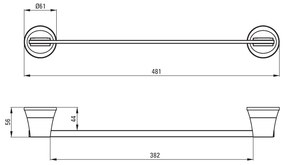 Deante příslušenství Easy-Fix, věšák na ručník na přísavce, chromová, ANH_005K