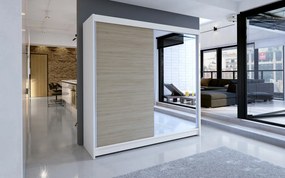 ADRK Furniture Posuvná skříň s zrcadlem VIKI 180 SW-VIK-W+S-180+A378