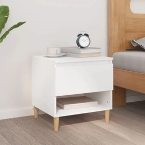 Noční stolek bílý 50 x 46 x 50 cm kompozitní dřevo,  819532 HangarStore.cz