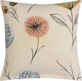 Bellatex Povláček flanelový 40x40 cm Makovice modrá, růžová, béžová