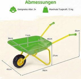 Costway Dětské trakaře plastové terénní pneumatiky indoor outdoor