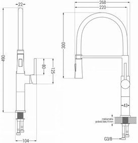Mexen DINA - Vysoká baterie/dřezová, Černá, 672701-70