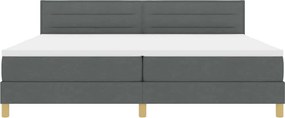 Postel s boxspringem s polštářem Tmavě šedá 200 x 200 cm textil 3338868