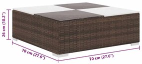 vidaXL Marketos 8dílná zahradní sedací souprava s poduškami polyratan hnědá