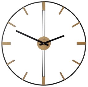 JVD Černo hnědé designové exkluzivní nástěnné hodiny JVD HJ105