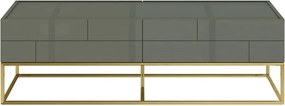 Konferenční stolek Rose Hill 119 cm zelený/zlatý