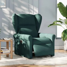 Elektrické polohovací křeslo tmavě zelené textil 3303360