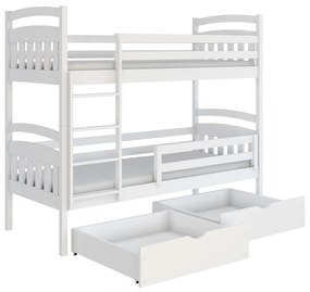 Dětská postel 90 cm Galvin (s roštem a úl. prostorem) (bílá). 1013434