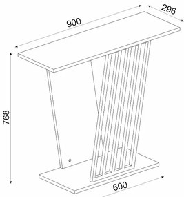 Konzolový stolek GIOS černá/marble