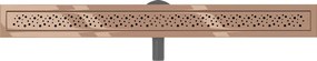 Mexen Flat 360° M12 otočný liniový odtok 80 cm, růžové zlato - 1621080-40