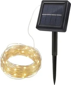 Solight WL919 LED solární řetěz / 200LED / 22m / teplá bílá