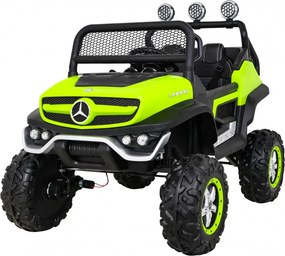 Ramiz Mercedes Benz Unimog elektrické autíčko pro děti zelené + pohon 4x4