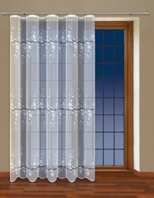 Dekorační žakárová záclona s řasící páskou KAMILA 250 bílá 200x250 cm MyBestHome