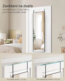 Obdélníkové zrcadlo FERRA, 120x40cm, černá SongmicsHome