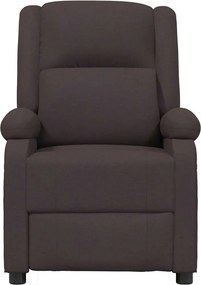 Elektrické polohovací křeslo tmavě hnědé textil 3098357