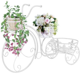 Stojan na květiny ve tvaru jízdního kola vintage styl kovový - Default Title