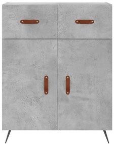 Skříň highboard betonově šedá 69,5x34x180 cm kompozitní dřevo,  3198125