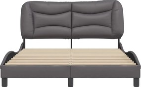 Rám postele bez matrace Hvar šedý 120x200 cm umělá kůže 3207991