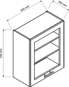 ALFASHOP ZOYA horní WS60 P/L dub