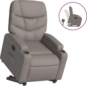 Zvedací polohovací křeslo taupe textil 3204604