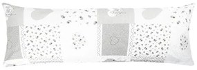 Bellatex Povlak na relaxační polštář Srdce patchwork šedá, 45 x 120 cm