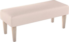 Dlouhá lavička 100x40cm barva růžová látka pletený vzor