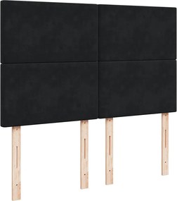 Box spring postel s matrací černá 160x200 cm samet 3292378