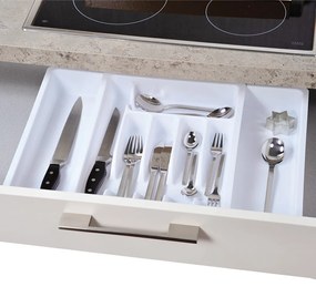 Plastový kuchyňský organizér Loft White, 50x38 cm