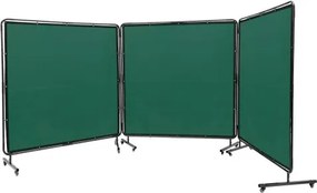 Svařovací zástěna s rámem, 1,83 × 1,83 m 3 panelové zástěny pro svařování