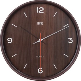Nástěnné hodiny TEESA TSA0048DB 30cm, imitace tmavé dřevo