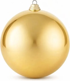 Velká vánoční koule 20 cm, zlatá, lesklá, UV