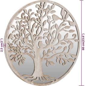 Zahradní zrcadlo pískové 60 x 2,5 cm železo kulaté do exteriéru 318371