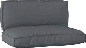 Sada polštářů na paletu Oxford látka Antracit 120 x 80 x 52 cm 3329079