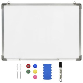 Bílá magnetická tabule stíratelná za sucha 90 x 60 cm ocel - Default Title