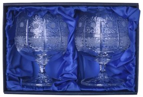 Onte Crystal Bohemia Crystal ručně broušené sklenice na rum, brandy a koňak 500pk 250 ml 2KS