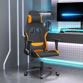 Petromila Herní židle černá a oranžová textil