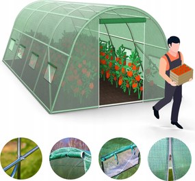 Zahradní fóliový tunel Široký zesílený fóliový tunel 3x6 18 m2 Foliový tunel 6x3