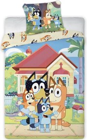 Povlečení do dětské postýlky Bluey a její rodina - 100% bavlna - 40 x 60 cm + 100 x 135 cm