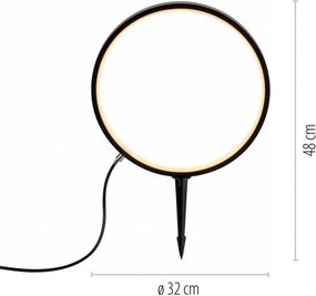 LD 19510-18 ZIRKULU LED venkovní svítidlo se zápichem průměr 32cm černá IP65 s časovačem do zahrady 3000K - JUST LIGHT