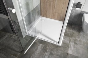 Aqualine, AMICO sprchové dveře výklopné 1040-1220x1850mm, čiré sklo, G100