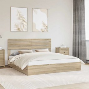 Postel s úložným prostorem se zásuvkou Sonoma dub 180 x 200 cm 3411550